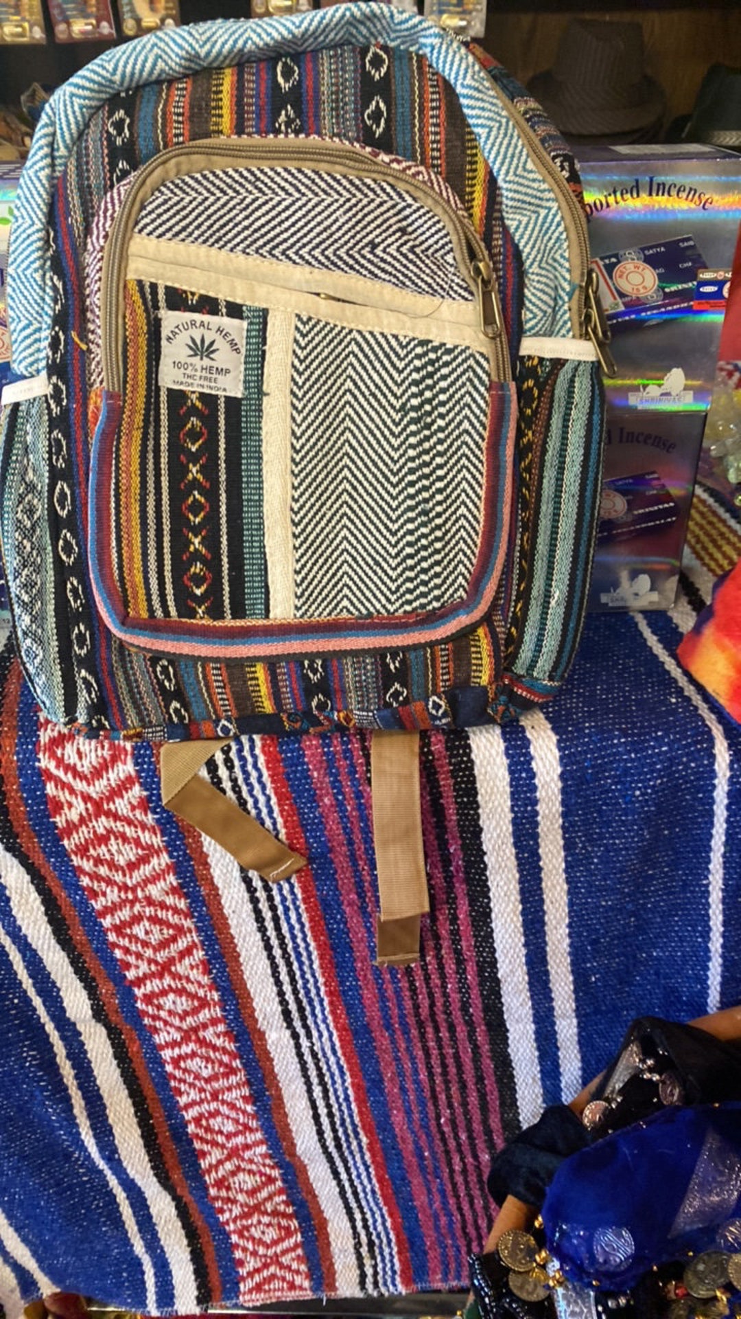 Hemp Backpack, Himalayan 100% Hemp Backpack, Boho Hippie Backpack Made ...