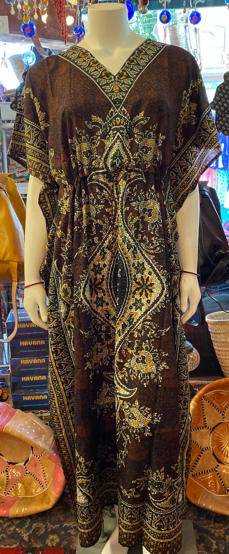 Dashiki Kaftan Dress: Boho Summer Ankle Length Lounge Dress - Etsy