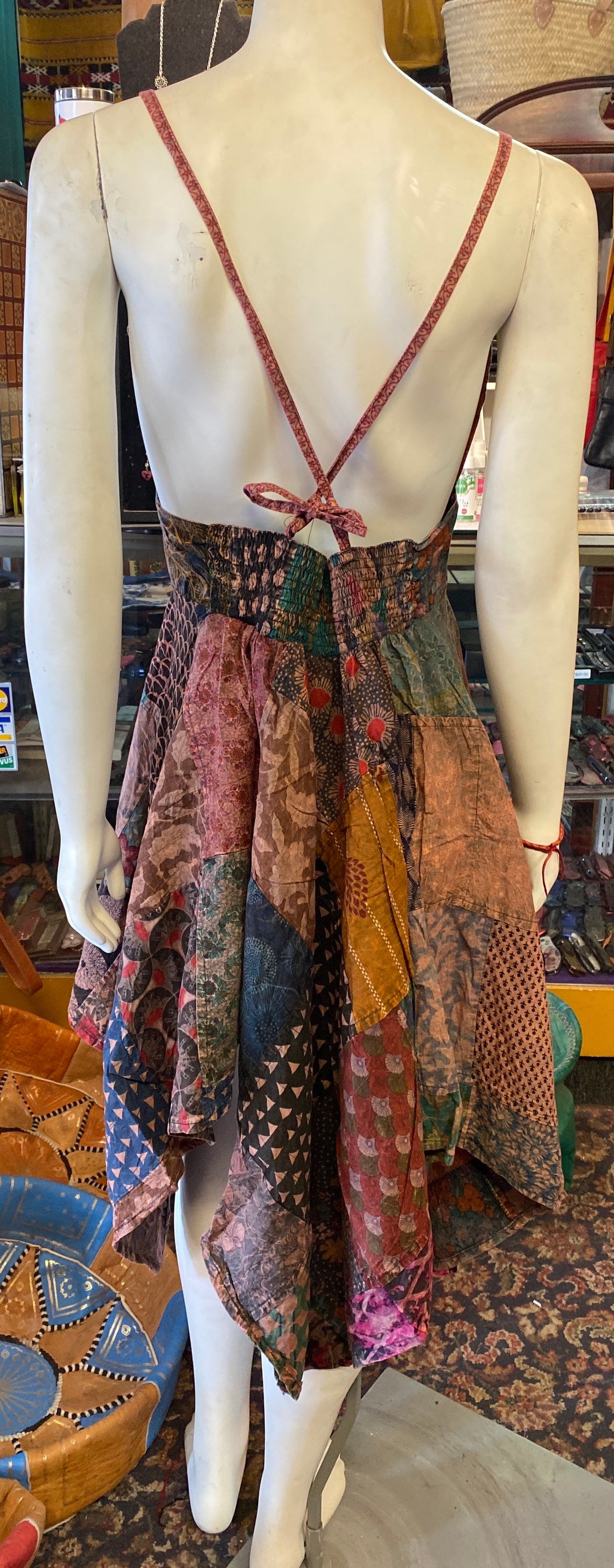 Boho Patchwork Sundress Cotton Hippie Festival Dress Womens | Etsy