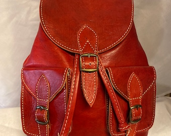 Small Red Backpack - Etsy