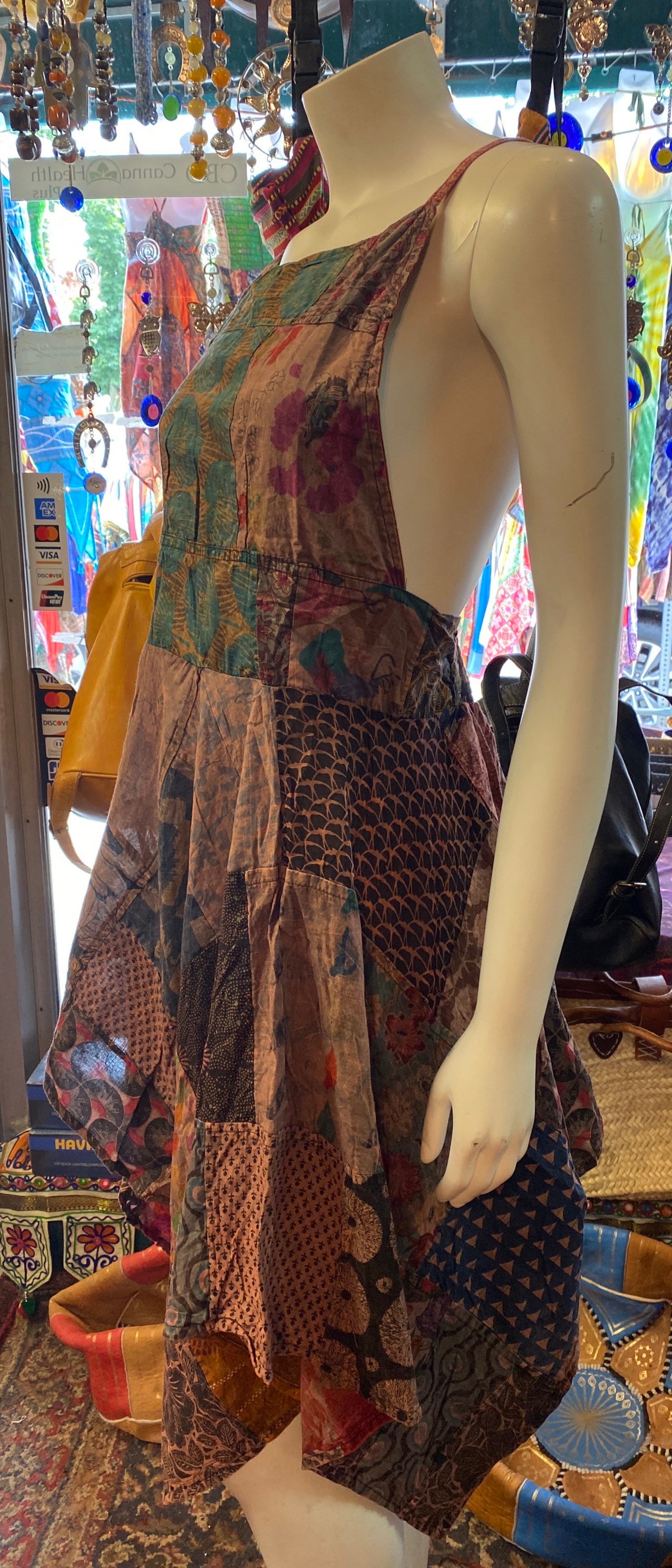 Boho Patchwork Sundress Cotton Hippie Festival Dress Womens | Etsy