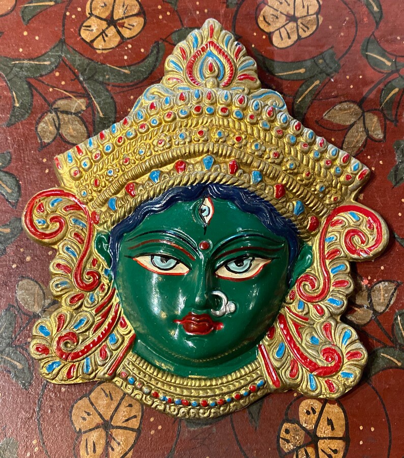 Brass Nepalese Masks Nepal Masks Wall Decor Dragon Metal | Etsy