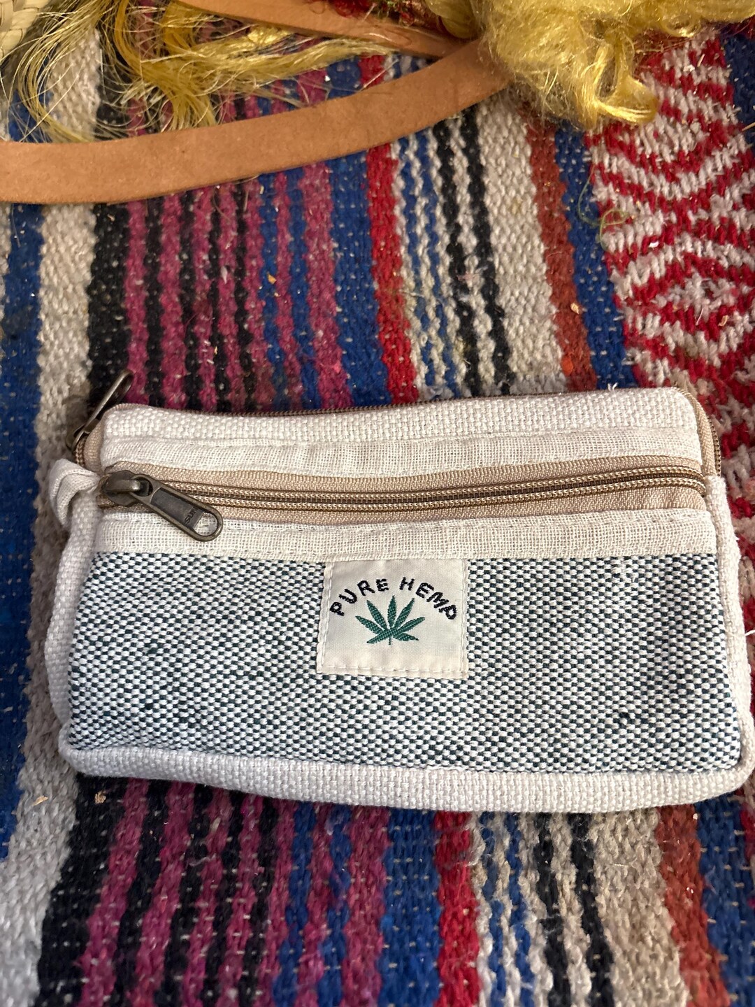 Handmade Himalayan Hemp Coin Purse: Two Zipper Pockets - Etsy