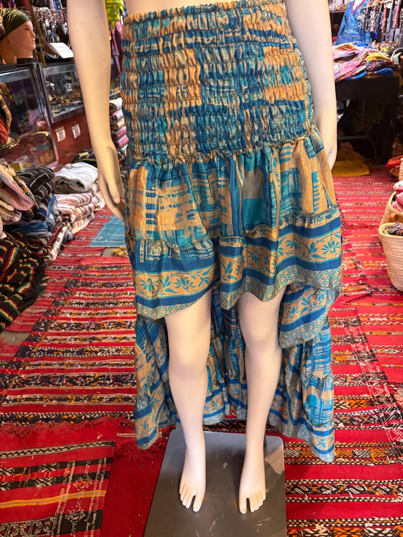 Boho Hippie Ruffle Skirt, Handmade High Low Summer Beach Fairy Style - Etsy