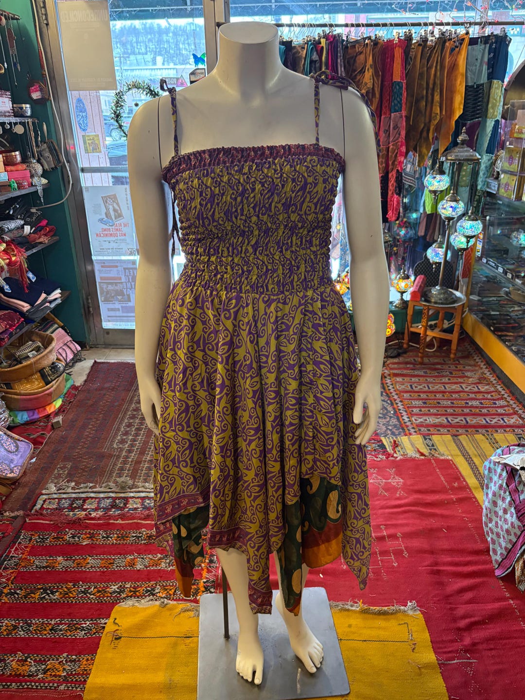 Boho Patchwork Sundress, Cotton Hippie/festival Summer Dress, Women’s ...