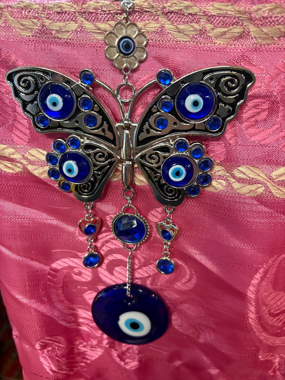 Evil Eye Butterfly Wall Hanging, Butterfly Decor, Positive Energy Decor ...