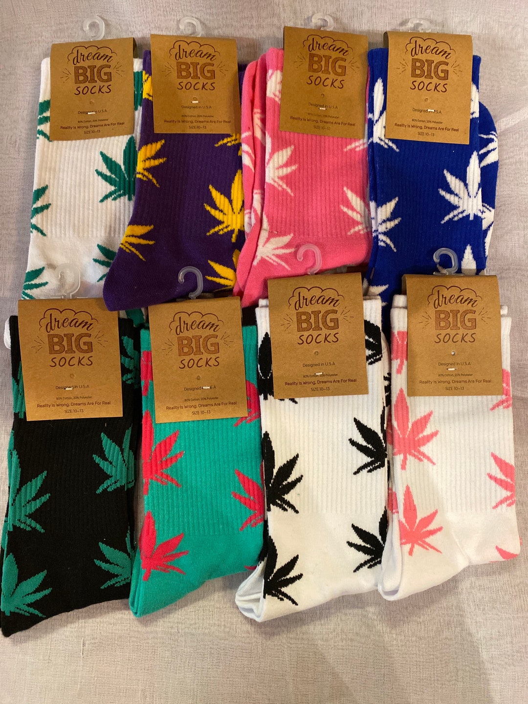 Weed Socks, Marijuana Leaf Socks, Cannabis 420 Unisex Socks ...