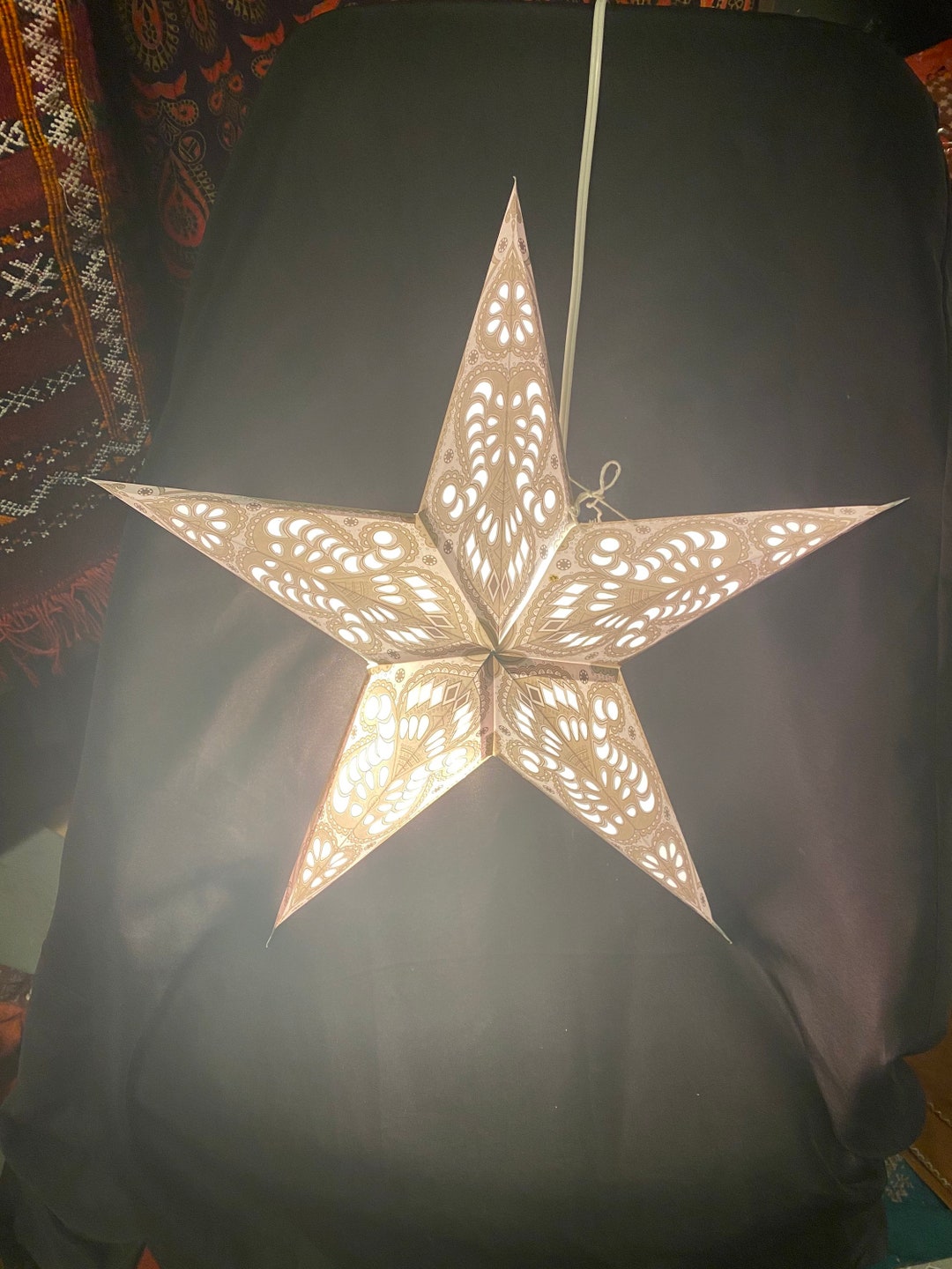24” Paper Star Lanterns,christmas Lights, Holiday Decorations, Home ...