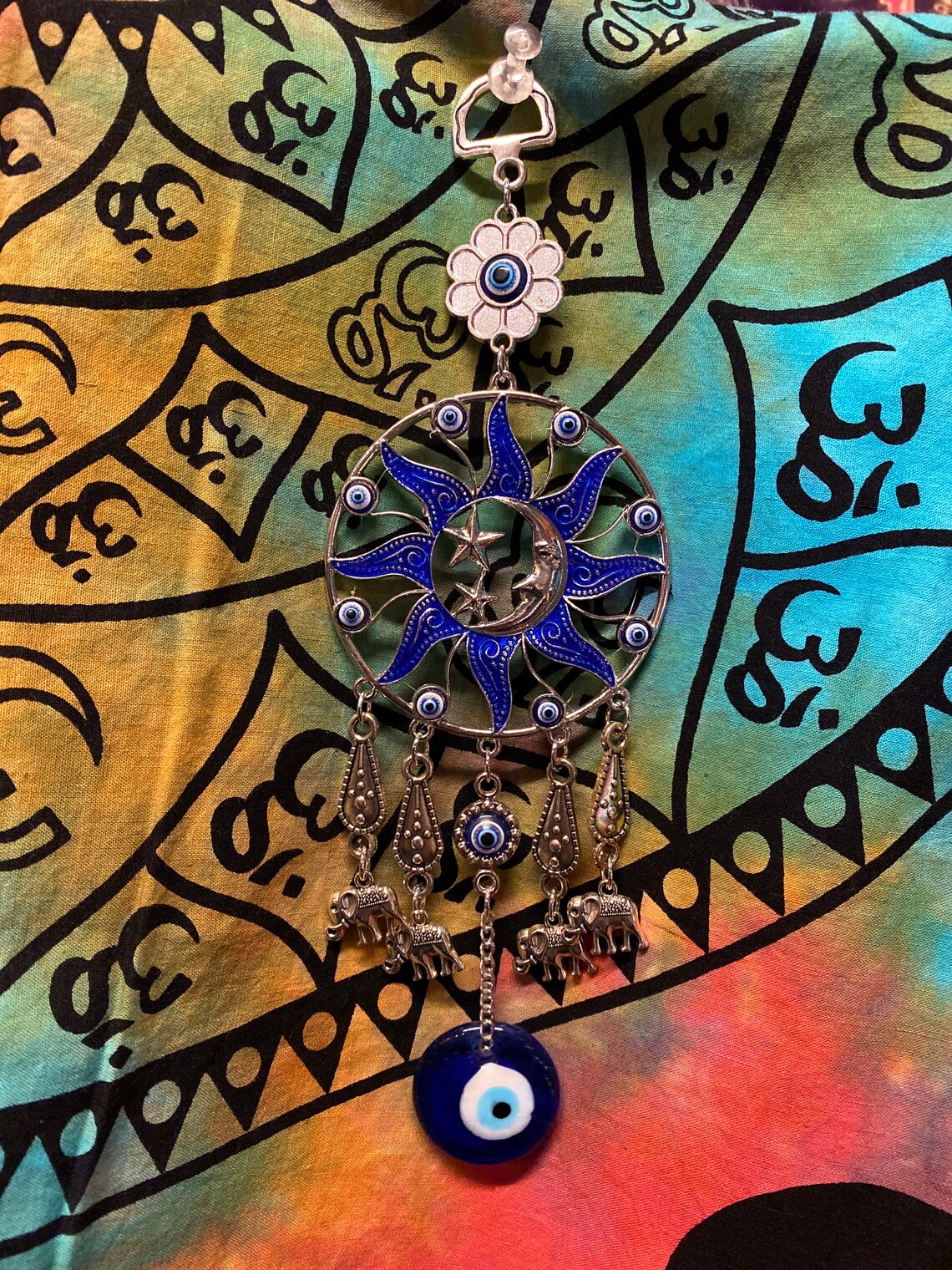 Evil Eye Sun and Moon wall hanging Sun Moon Home Decor | Etsy