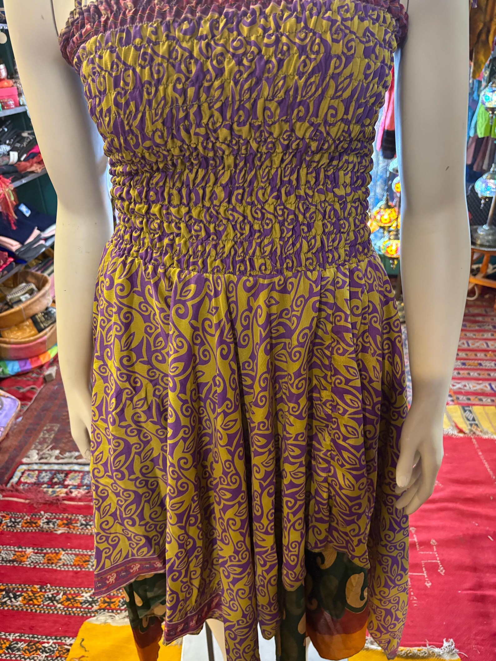 Boho Patchwork Sundress, Cotton Hippie/festival Summer Dress, Women’s ...