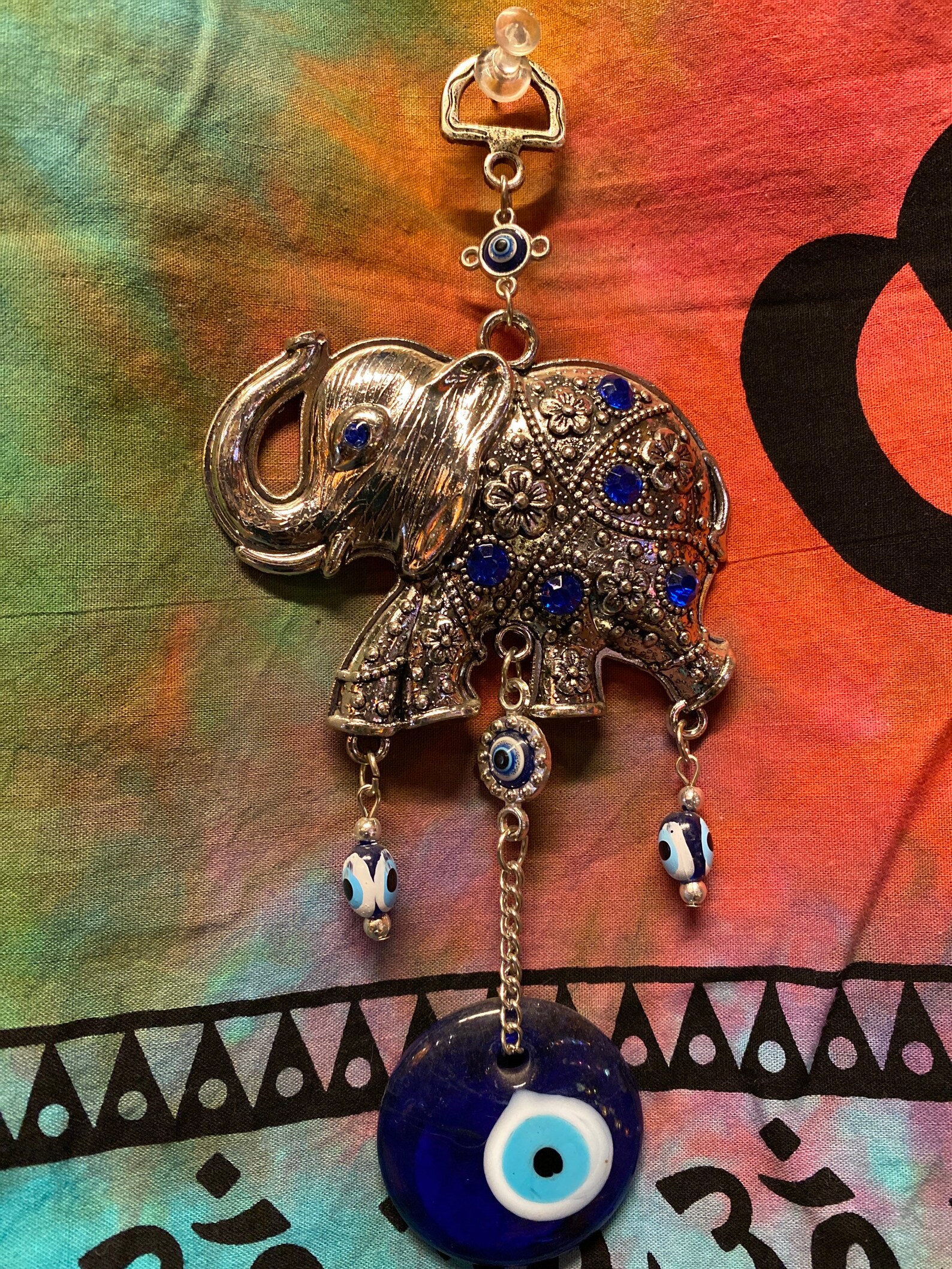 Evil Eye Elephant Wall Hanging, Elephant Home Decor - Etsy