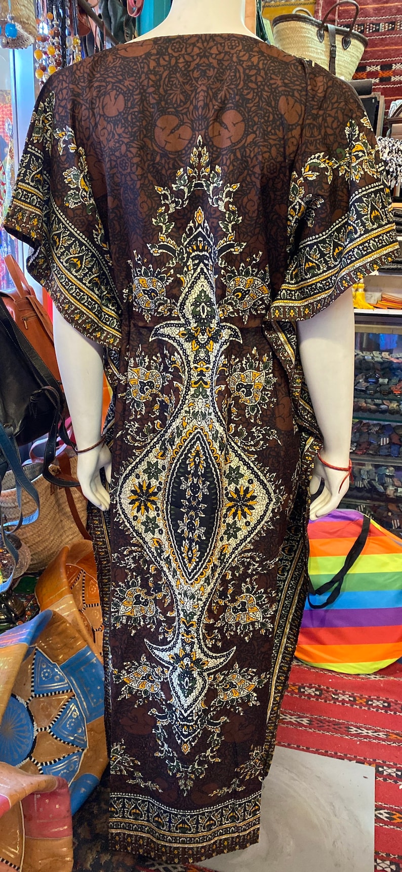 Dashiki Kaftan Dress: Boho Summer Ankle Length Lounge Dress - Etsy