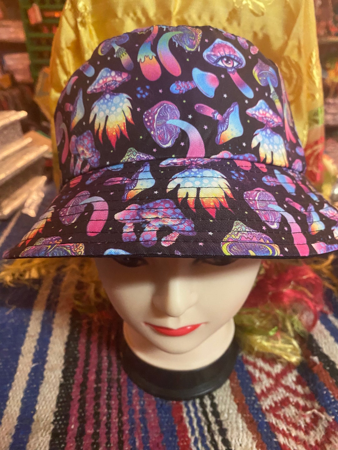 Mushroom Reversible Bucket Hat Rave Hat Rave Bucket Hat Festival Bucket ...