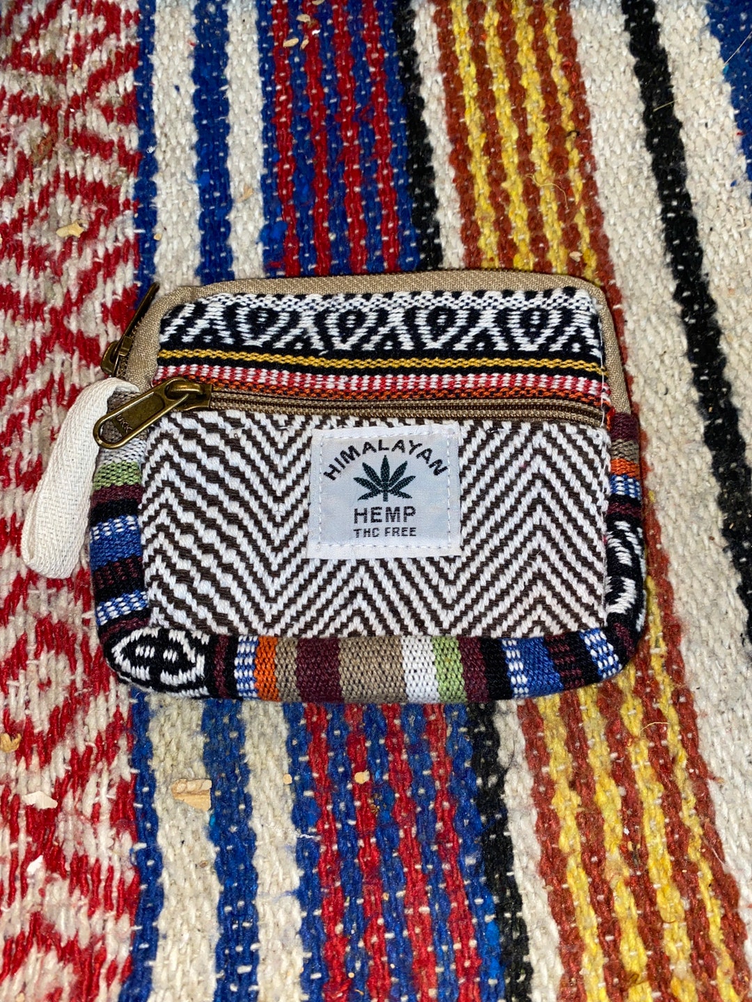 Handmade Himalayan Hemp Coin Purse: Two Zipper Pockets - Etsy