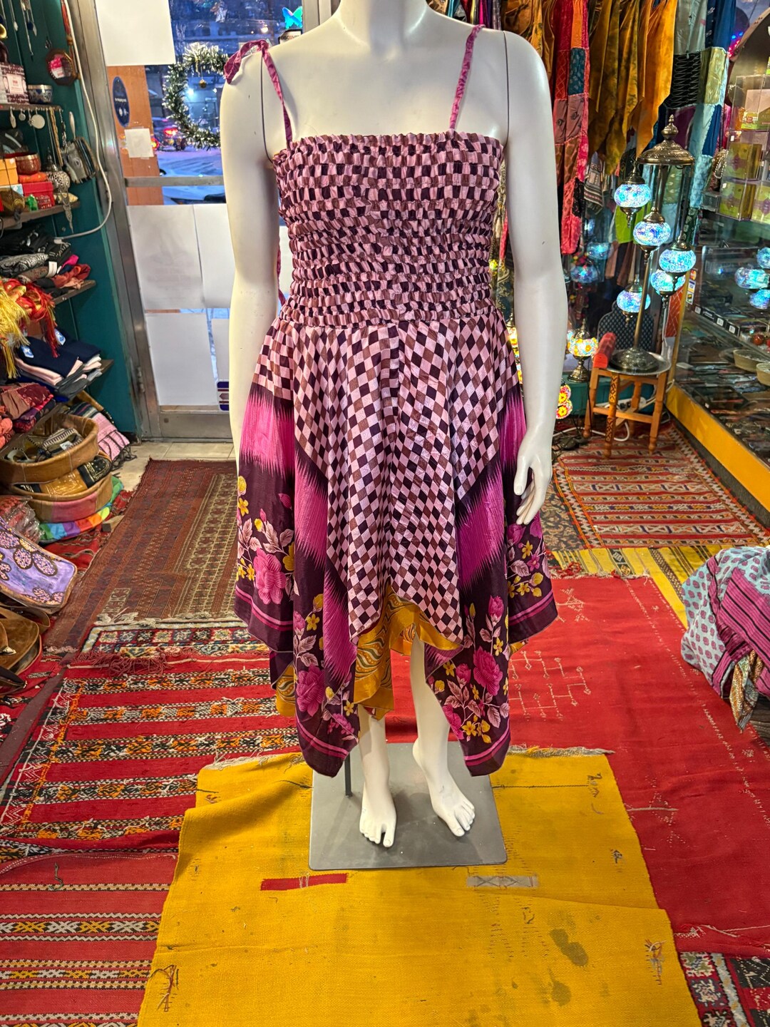 Boho Patchwork Sundress, Cotton Hippie/festival Sundress, Women’s ...