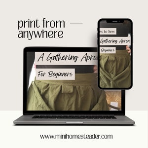 Harvest Apron Sewing Pattern: Gathering Apron DIY (digital PDF Download ...