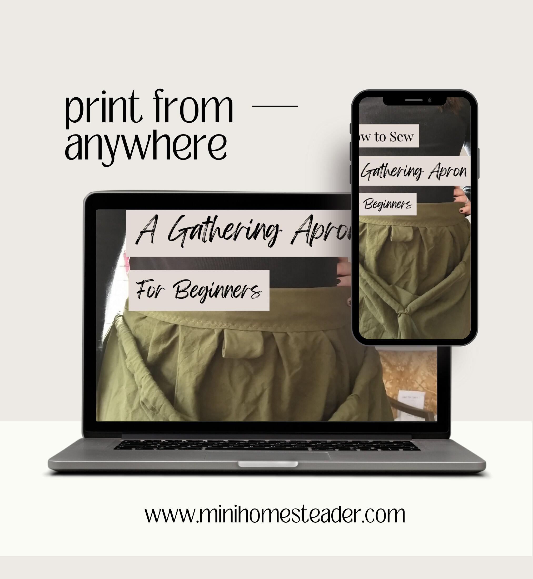 Harvest Apron Sewing Pattern: Gathering Apron DIY (digital PDF Download ...