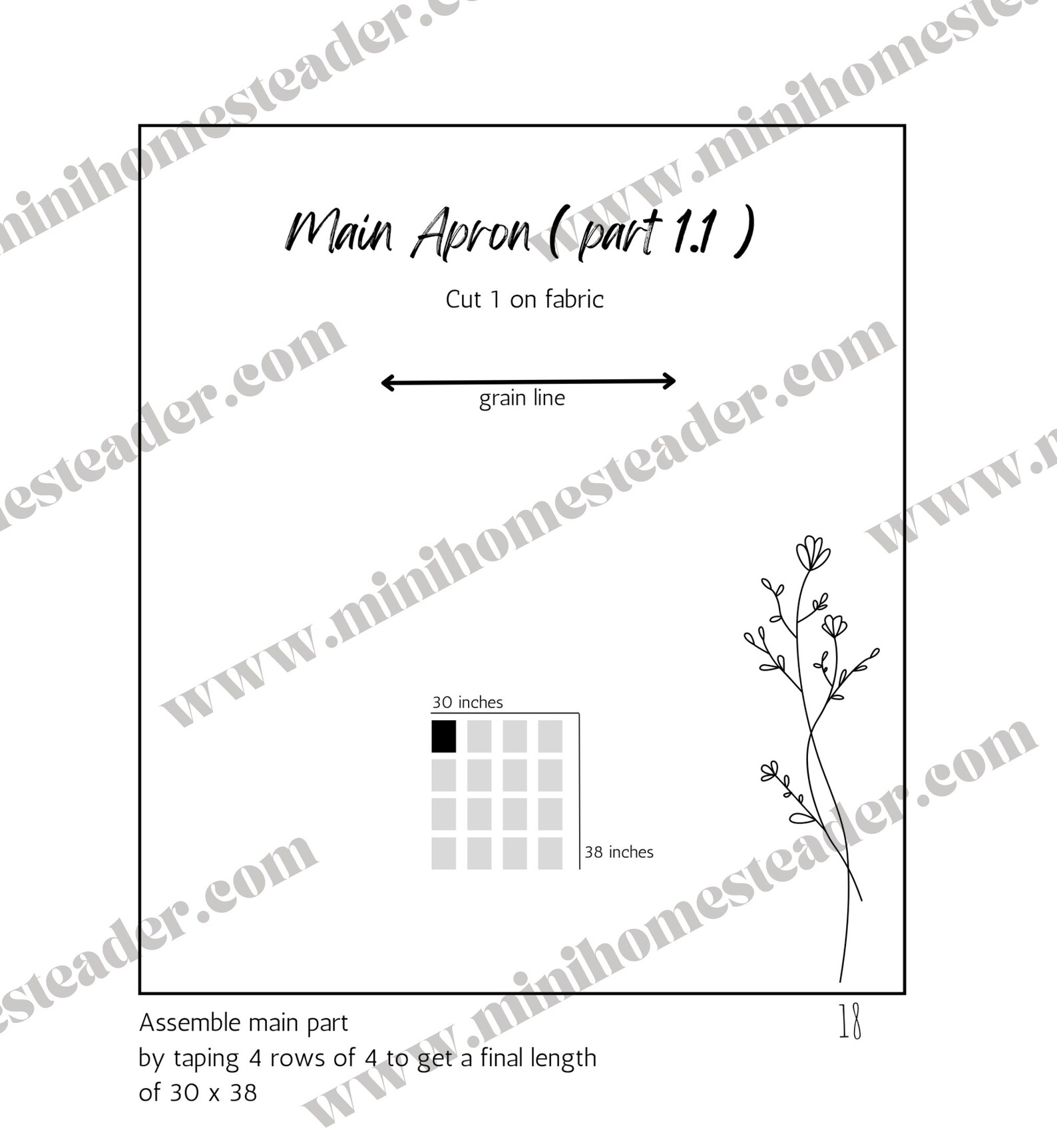 Harvest Apron Sewing Pattern: Gathering Apron DIY (digital PDF Download ...