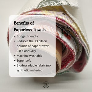 Variety Pack of Eco-friendly Paperless Paper Towels L Reusable and Zero ...
