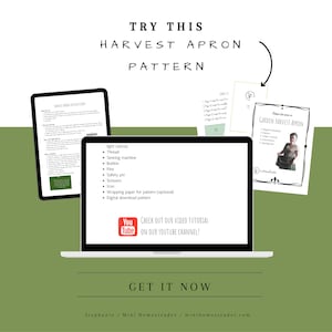 Gathering Apron Sewing Pattern L Digital PDF Download L Harvest Apron L ...