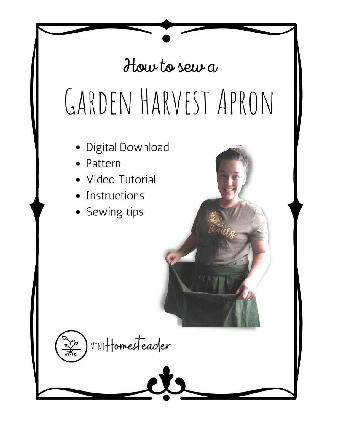 Harvest Gathering Apron Sewing Pattern (digital PDF) - Etsy