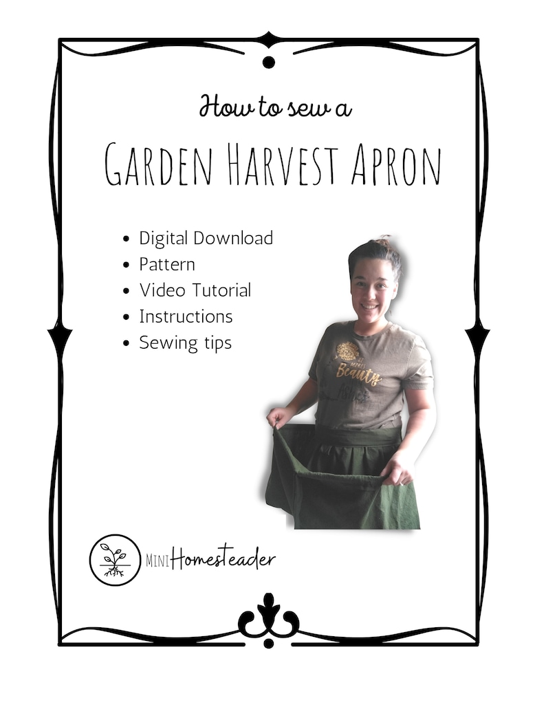 Gathering Apron Sewing Pattern L Digital PDF Download L - Etsy