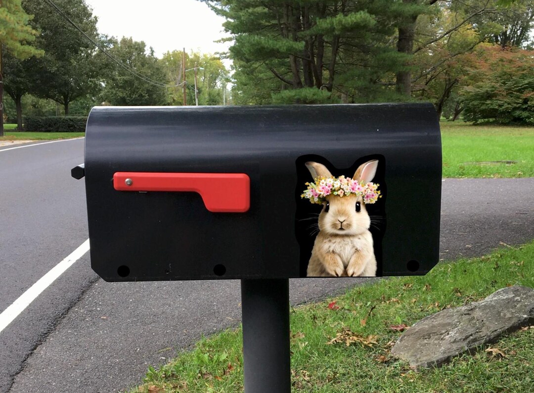 Mailbox Magnet- Bunny Rabbit With Flowers - Etsy