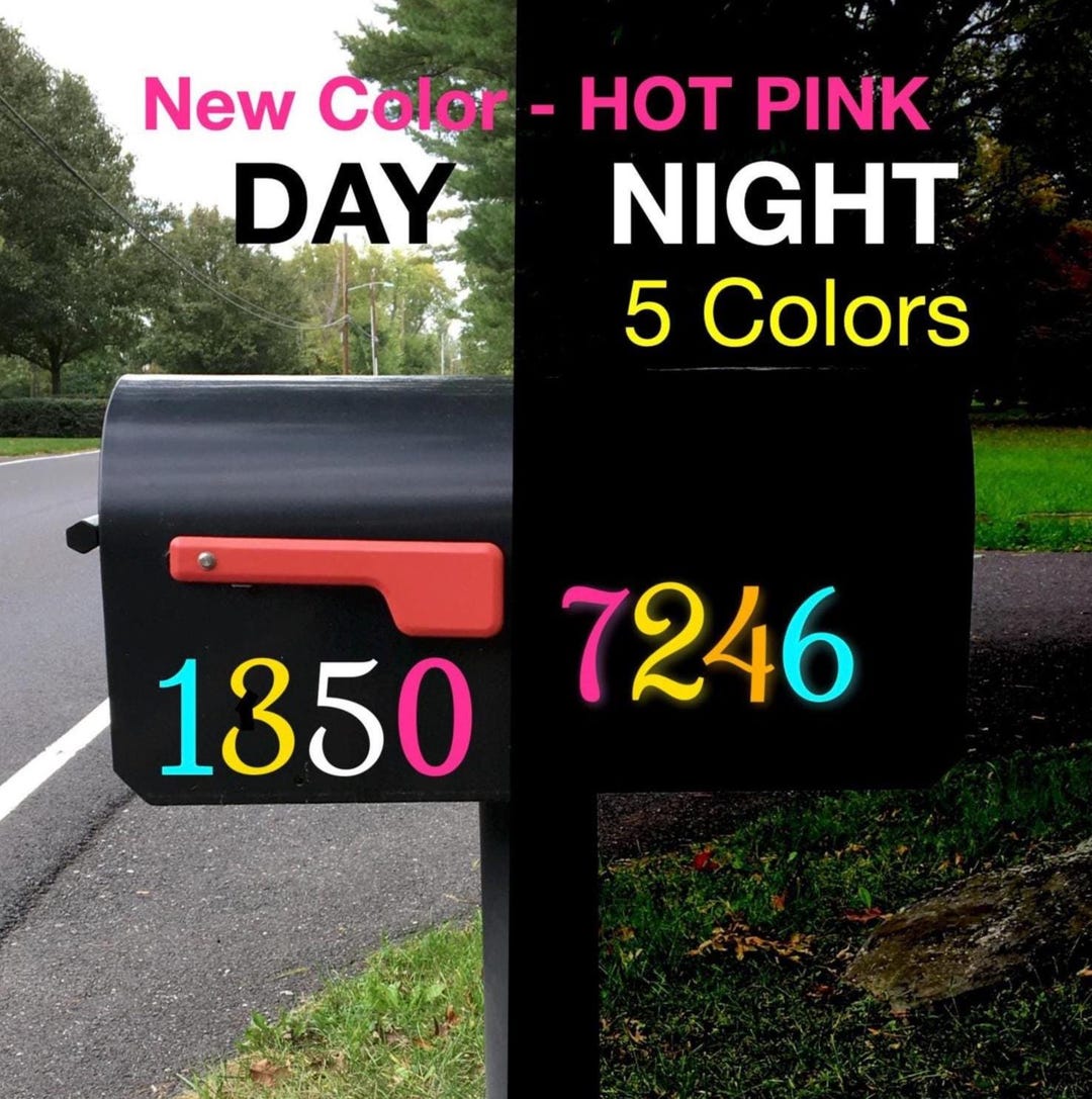 Reflective Magnetic Numbers, 5 Colors, 3 1/4 Inches Tall - Etsy