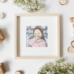 Simple Custom Digital Portrait, Custom Portrait, Digital Print, Line ...