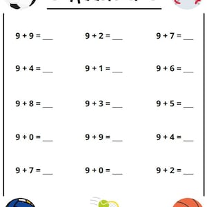 10 Printable Addition Worksheets. Numbers 1-10. Pre-school ...