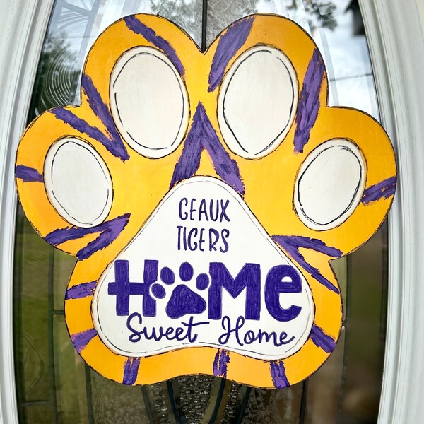 Lsu Door Hanger - Etsy