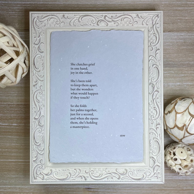 Masterpiece | Grief/joy Poem | Poetry Print - Etsy
