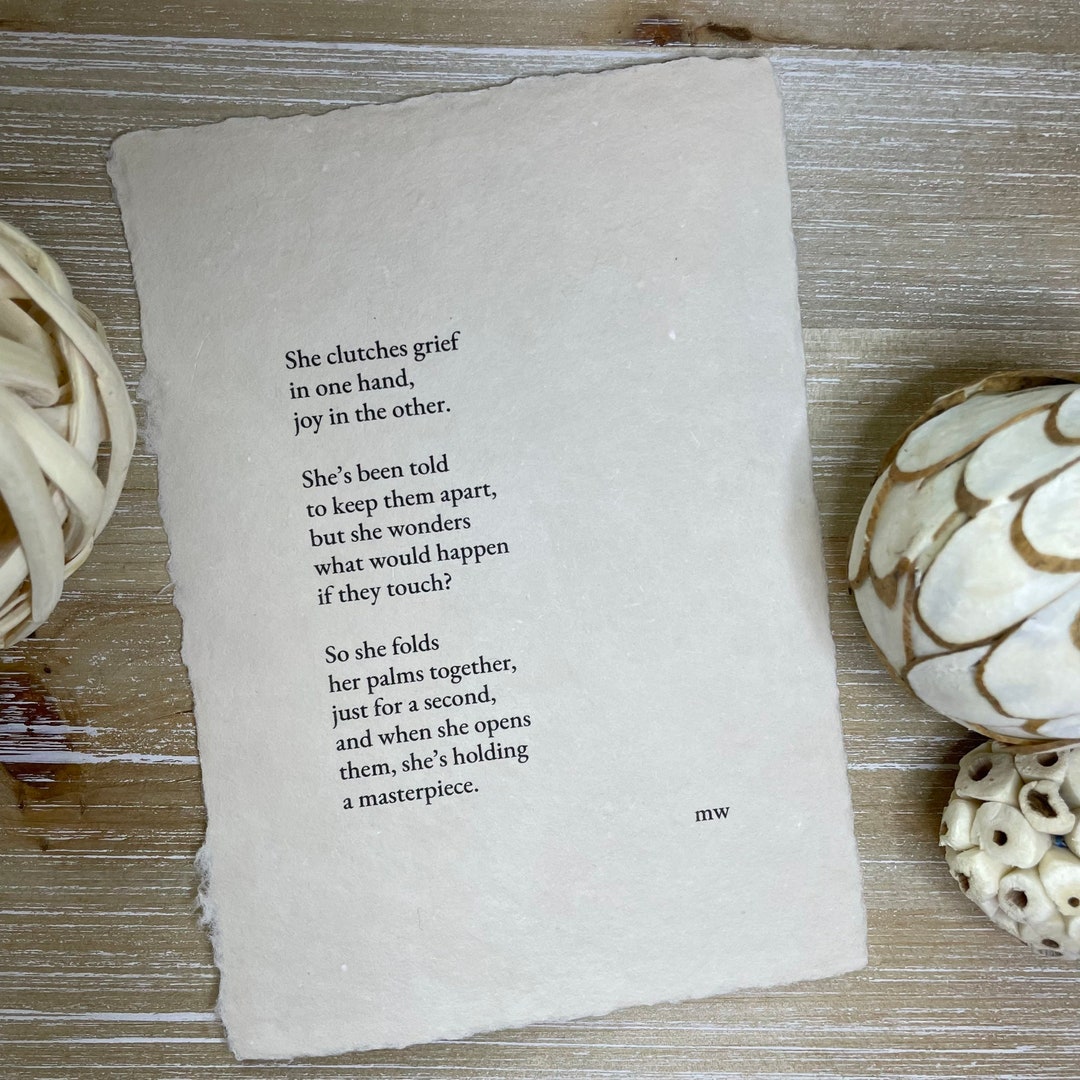 Masterpiece | Grief/joy Poem | Poetry Print - Etsy