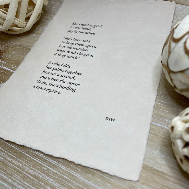 Masterpiece | Grief/joy Poem | Poetry Print - Etsy