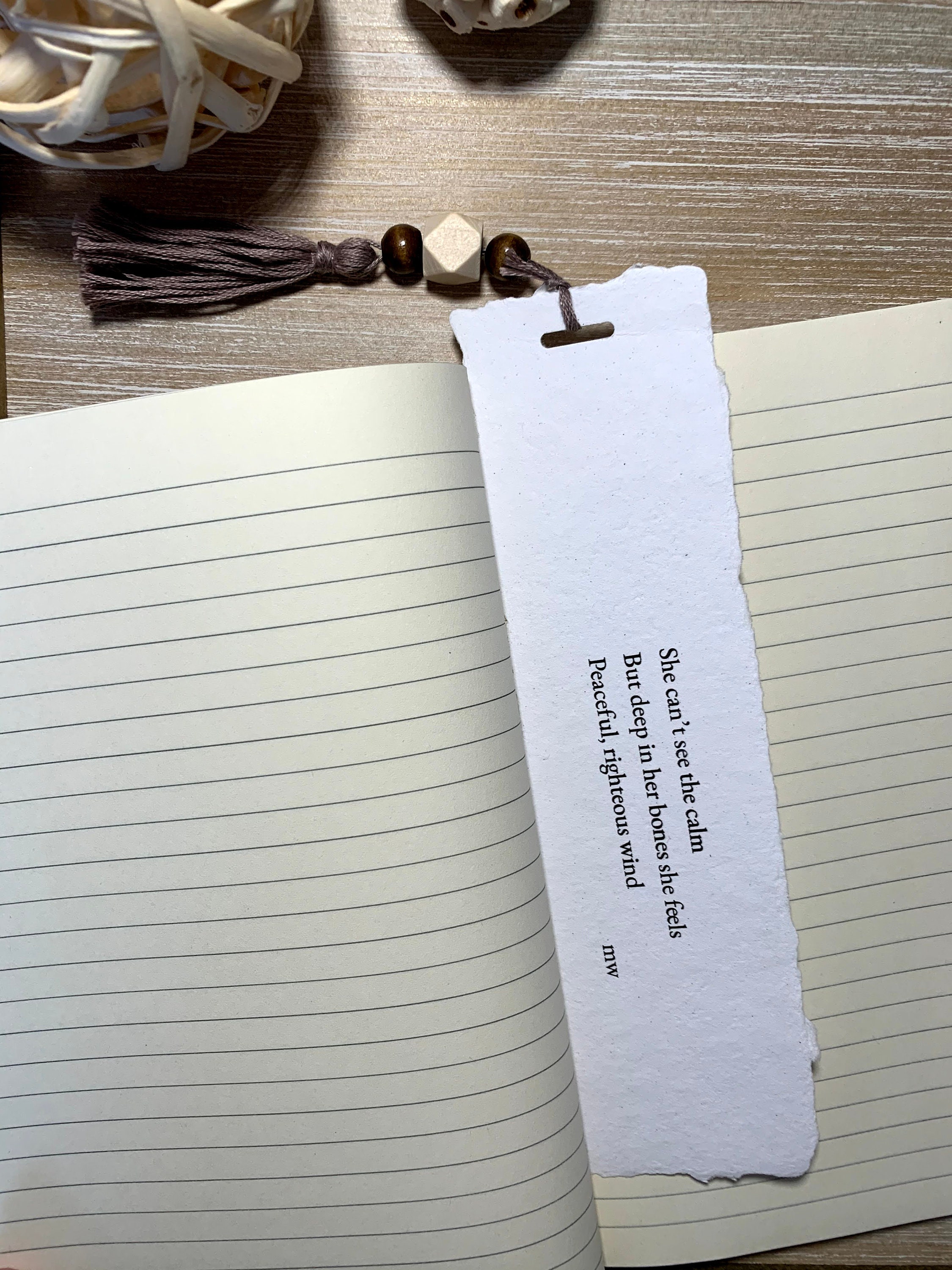 Original Haiku Poem Bookmark Calm | Etsy