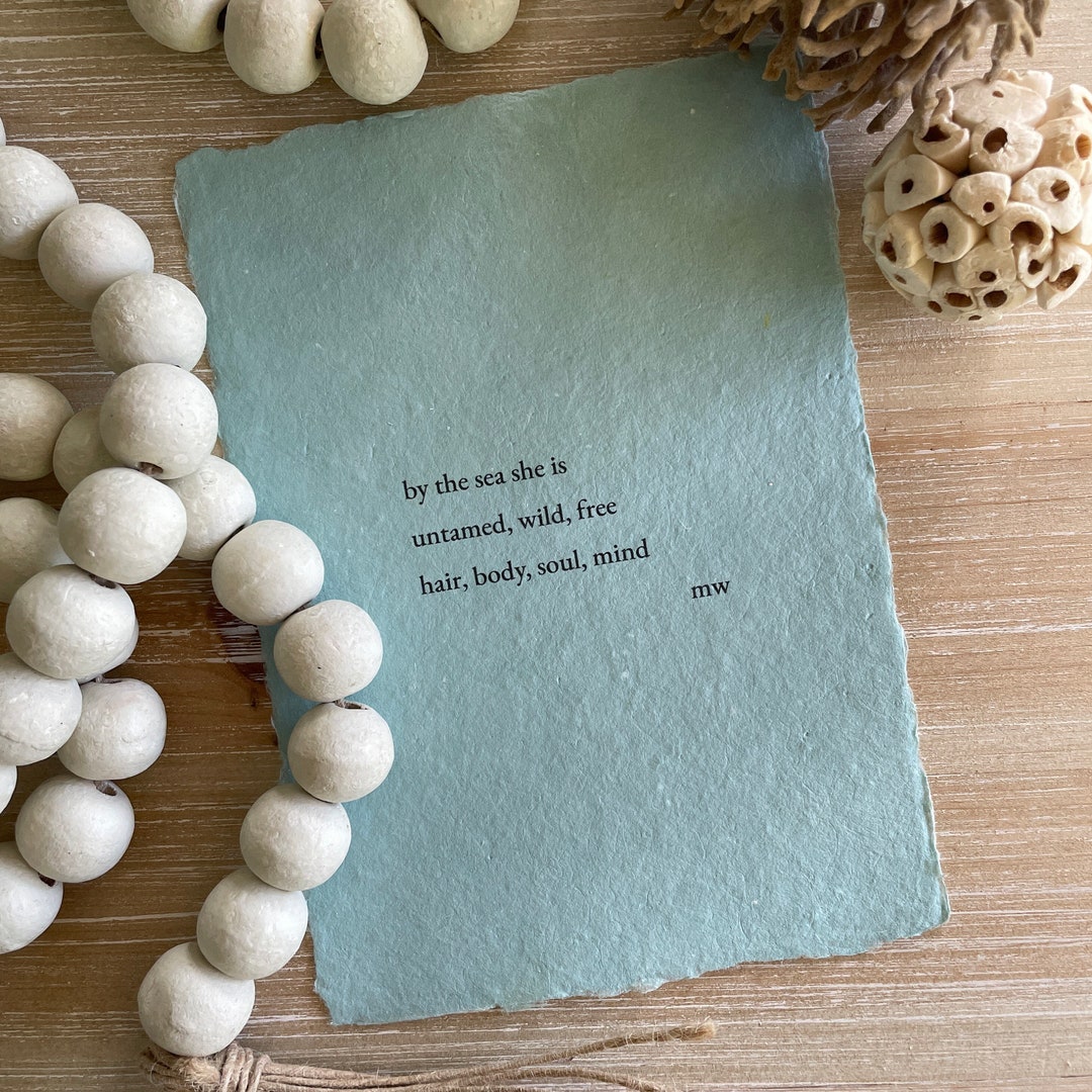 By the Sea | Ocean Poem | Poetry Print | Poem About the Ocean | Poem ...