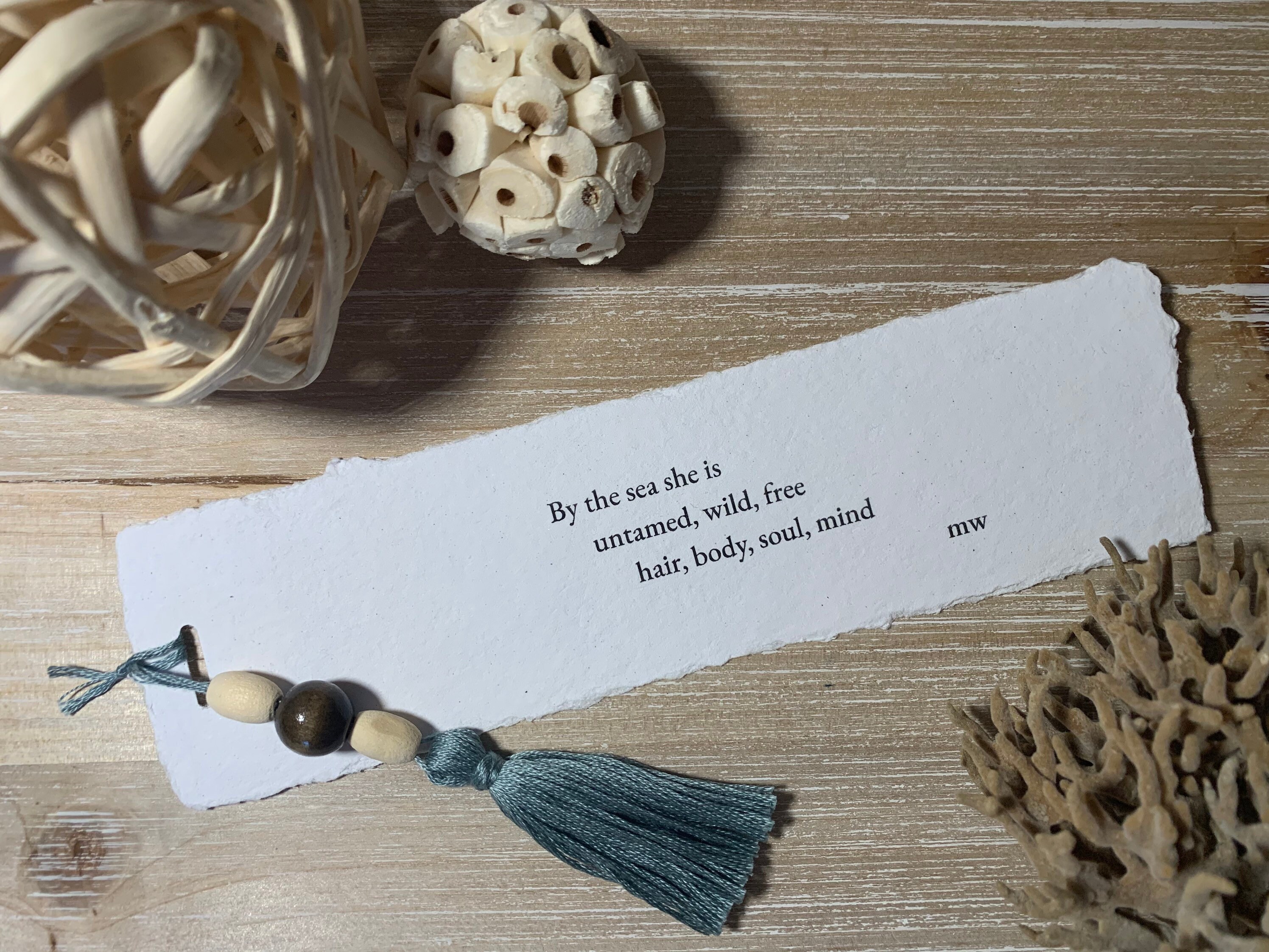 By the Sea Original Haiku Poem Bookmark | Etsy