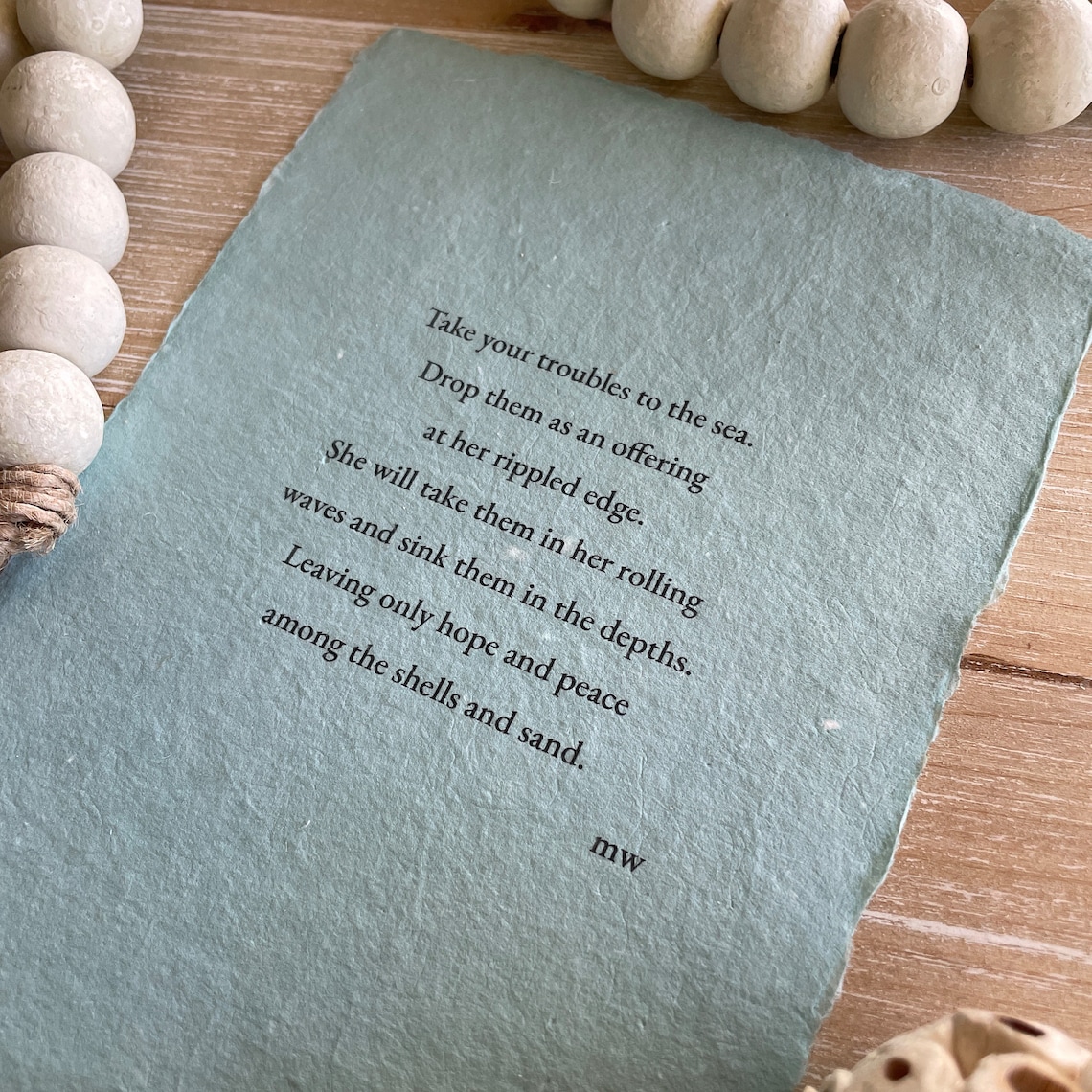 Offering | Ocean Poem | Poetry Print | Poem About the Ocean | Poem ...