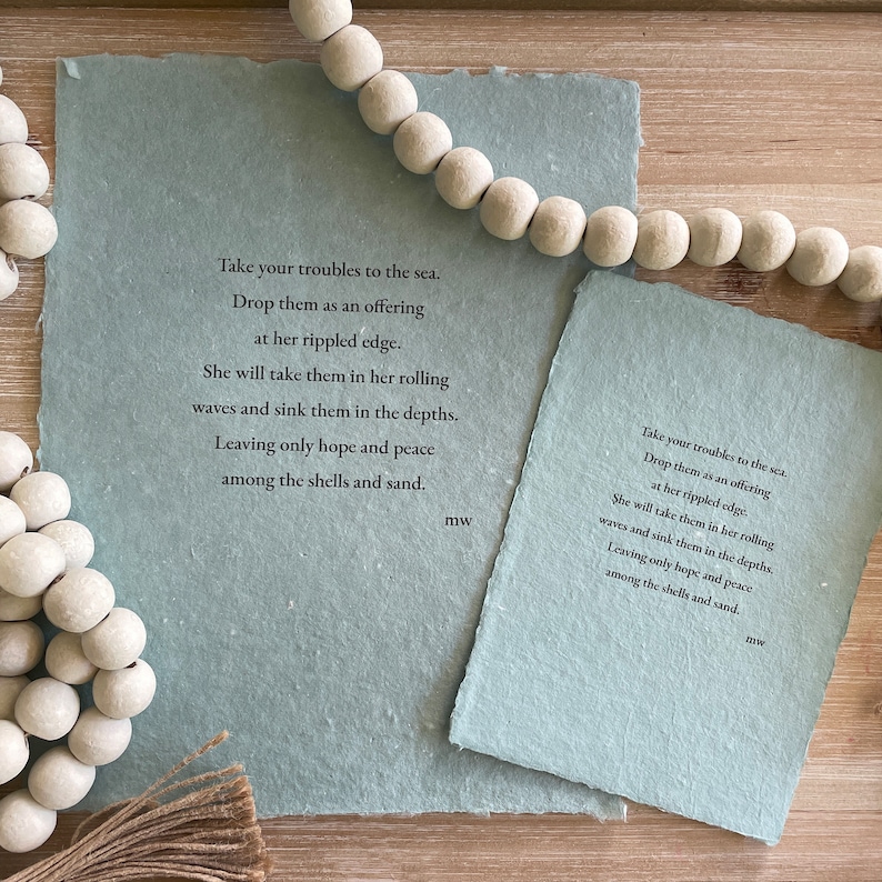 Offering | Ocean Poem | Poetry Print | Poem About the Ocean | Poem ...