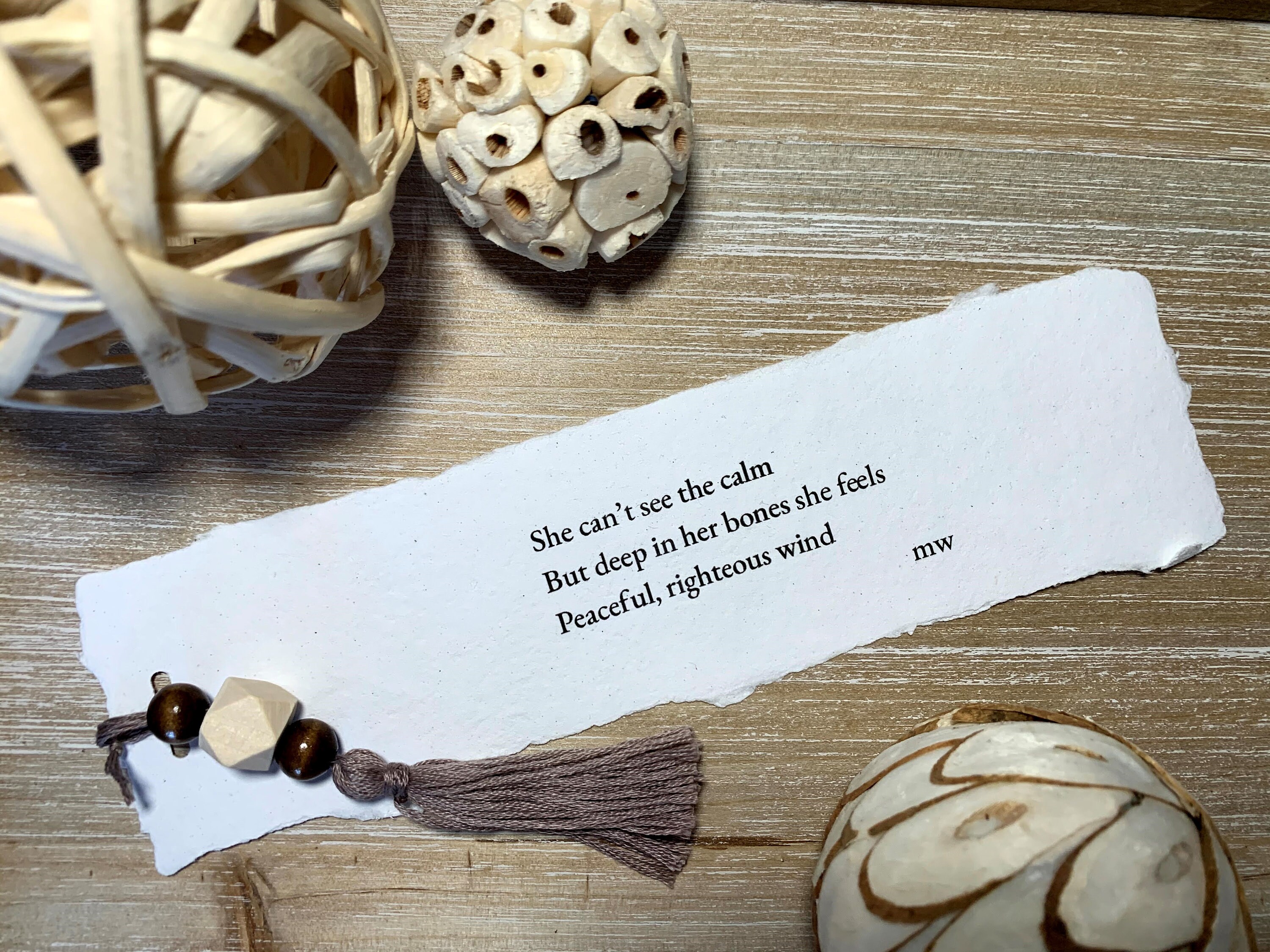 Calm Original Haiku Poem Bookmark | Etsy