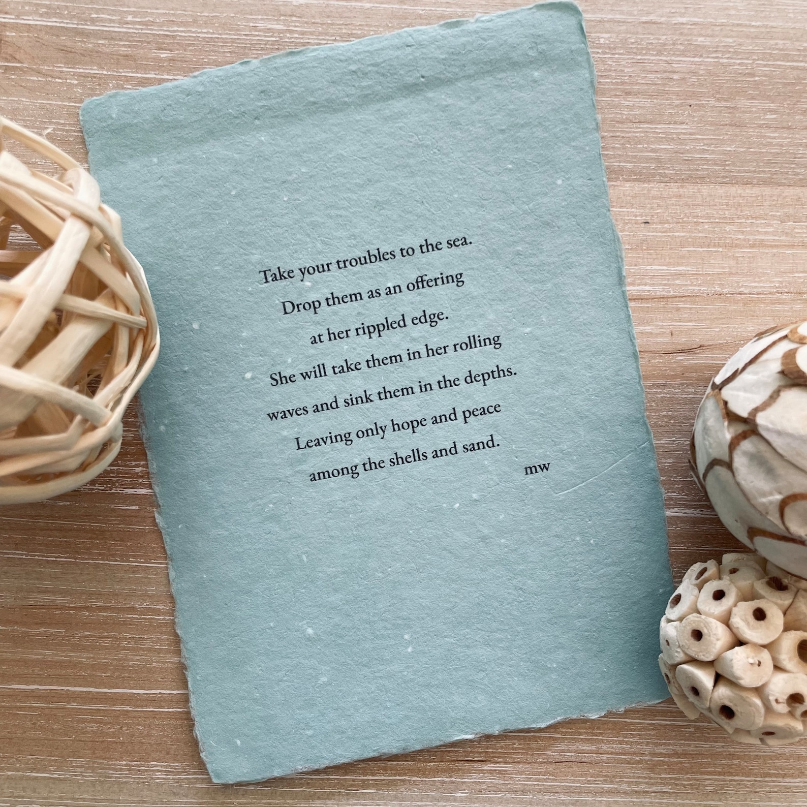 Offering Ocean Poem Poetry Print Poem About the Ocean | Etsy