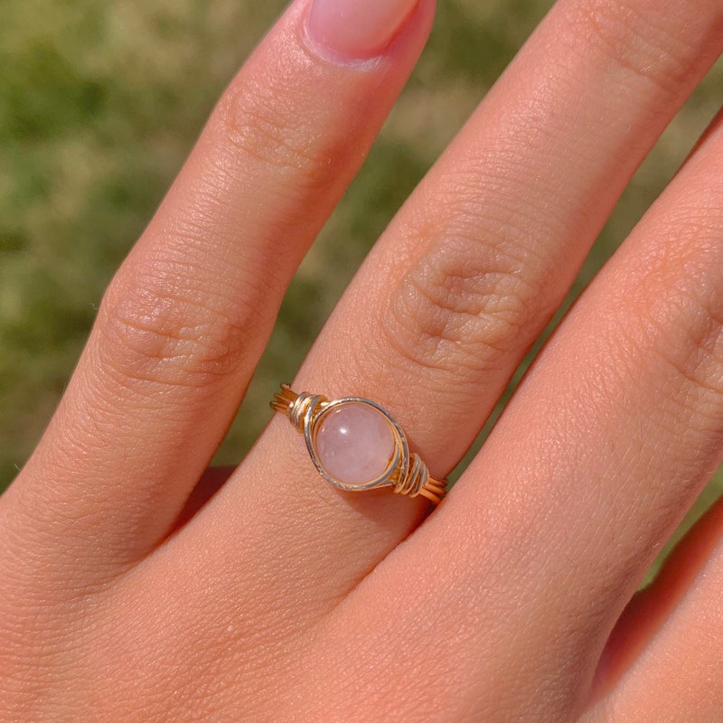 Rose Quartz Ring - Etsy
