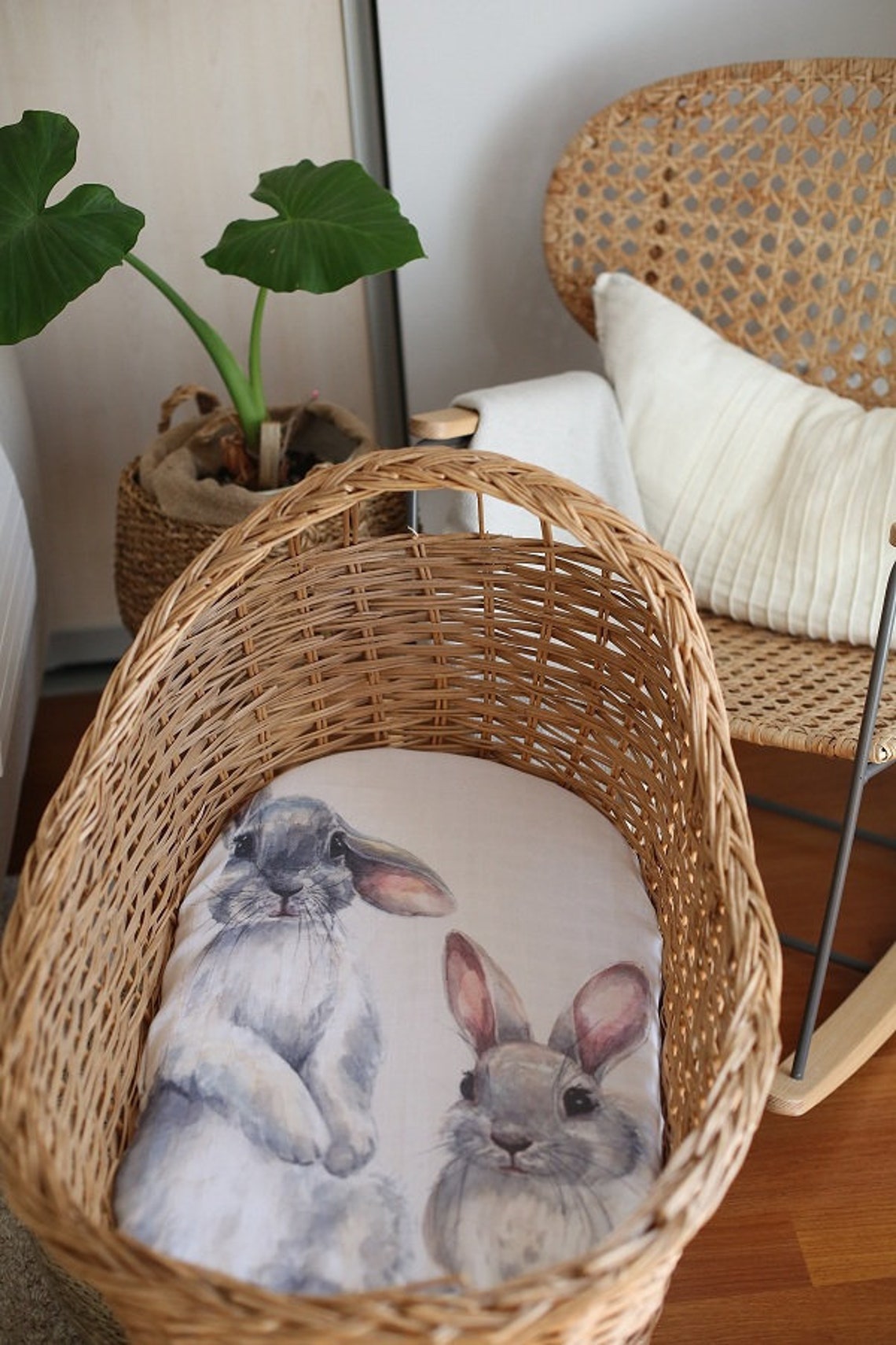 Rabbit Organic Cotton Muslin - Muslin Blanket - Swaddle Blanket - Baby ...