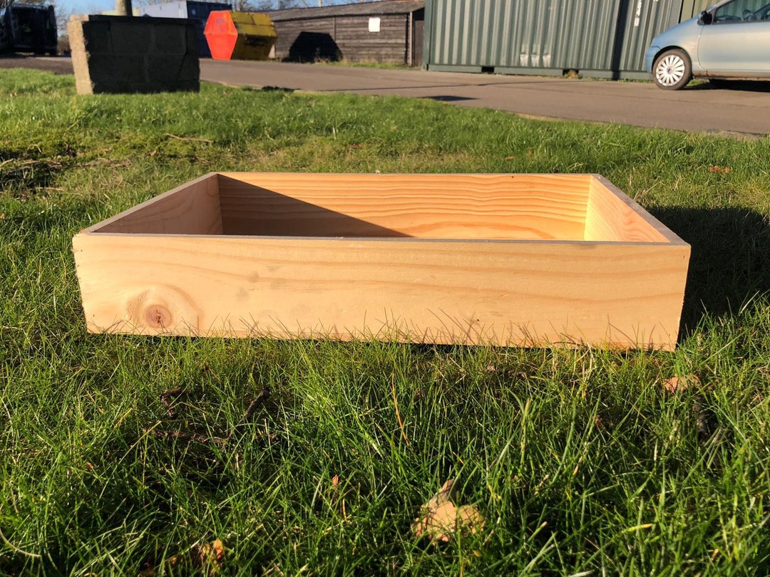 Shallow BLANK Wooden Wine Box - 6 Bottle Size - Perfect for Tray ...