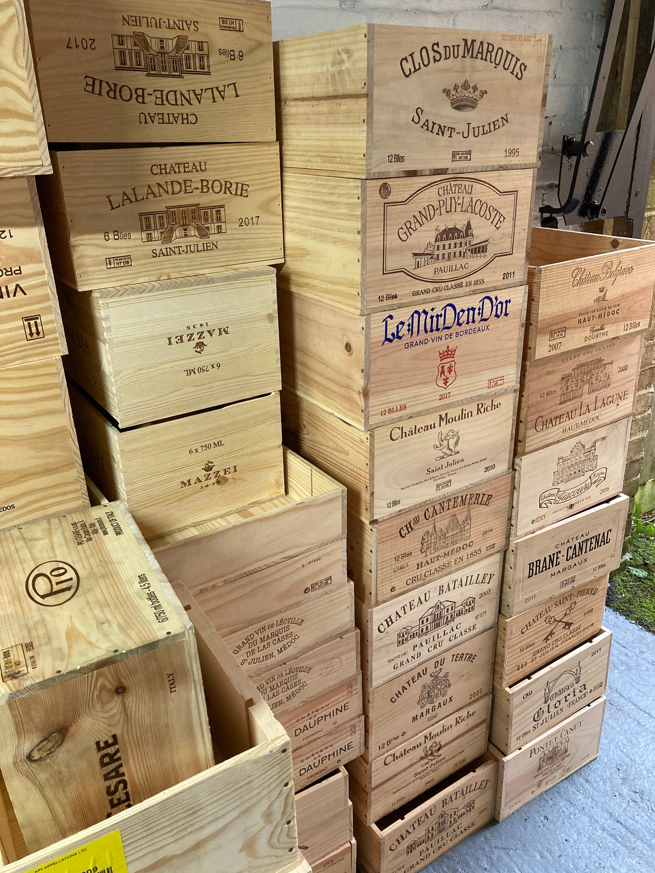 4x Genuine 6 Bottle Wine Box Storage Upcycle Vintage | Etsy