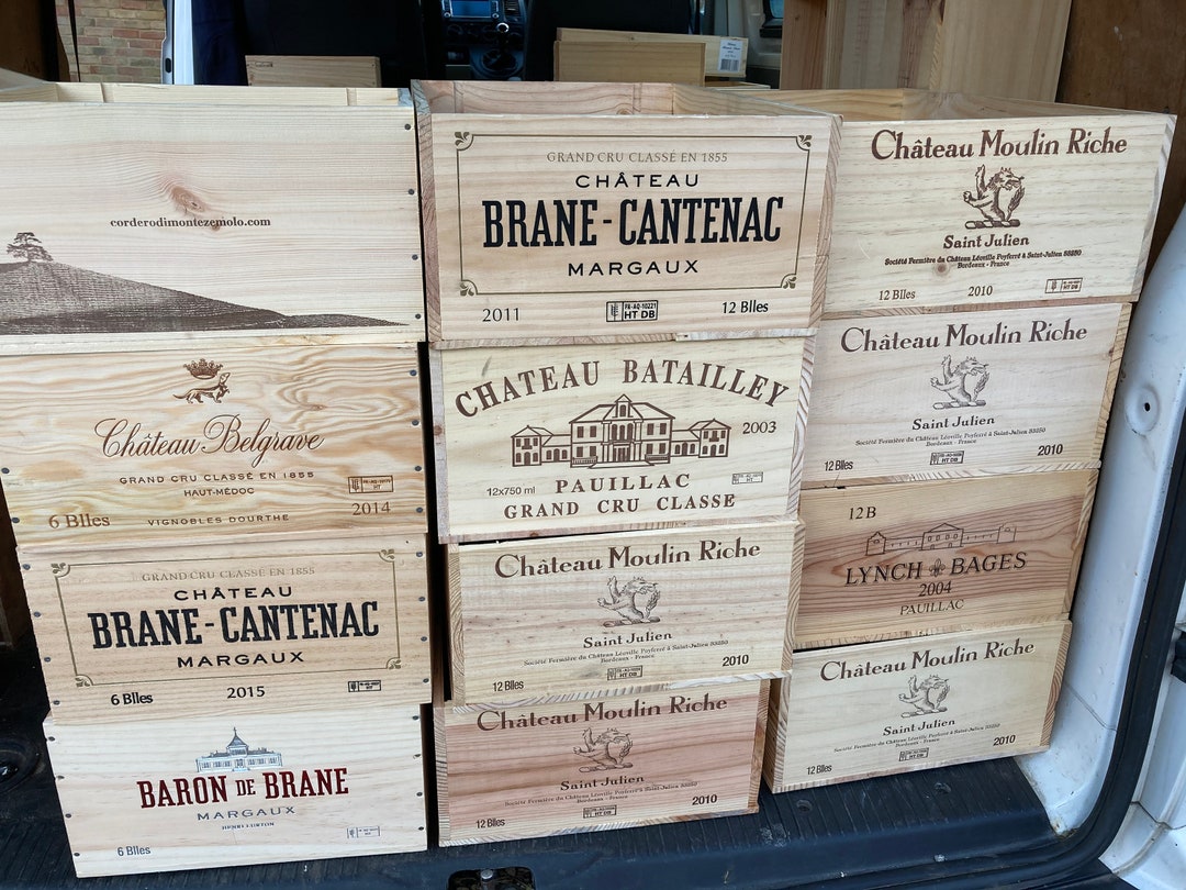 Large Wooden Wine Box 12 Bottle Size Perfect for Planters, Hampers ...