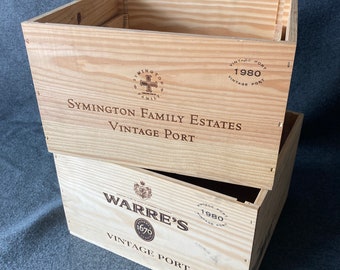 Genuine Wooden Port Bottle Box Planter, Upcycle, Project Etc - Etsy UK