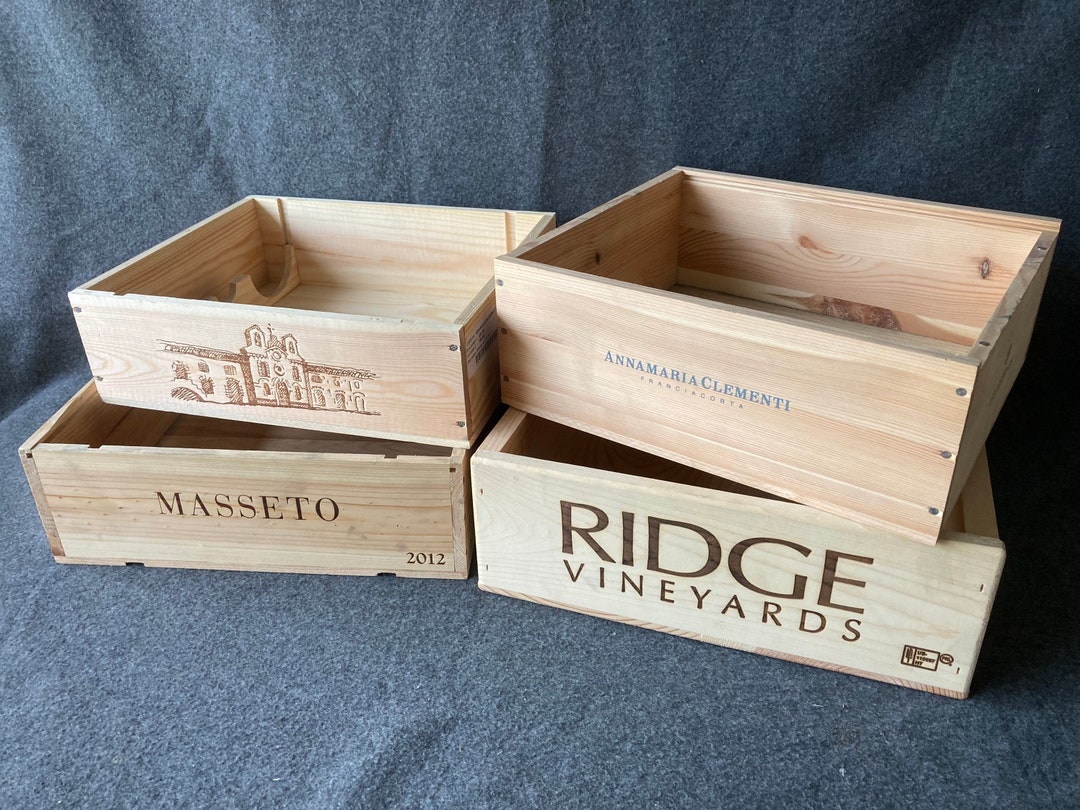 Small Wine Box - 3 Bottle Size - Crafts, Storage, Upcycle, Hamper ...