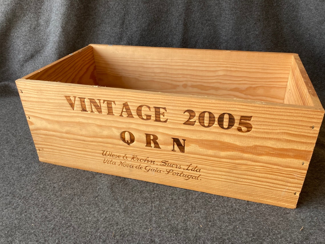Genuine Wooden Port Bottle Box Planter Upcycle Project Etc - Etsy UK