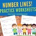 30 Printable Number Line Math Practice Worksheets - Etsy